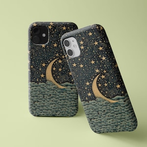 Moon and Stars Magical Phone Case Available for iPhone 15, 14, 13, 12 ...
