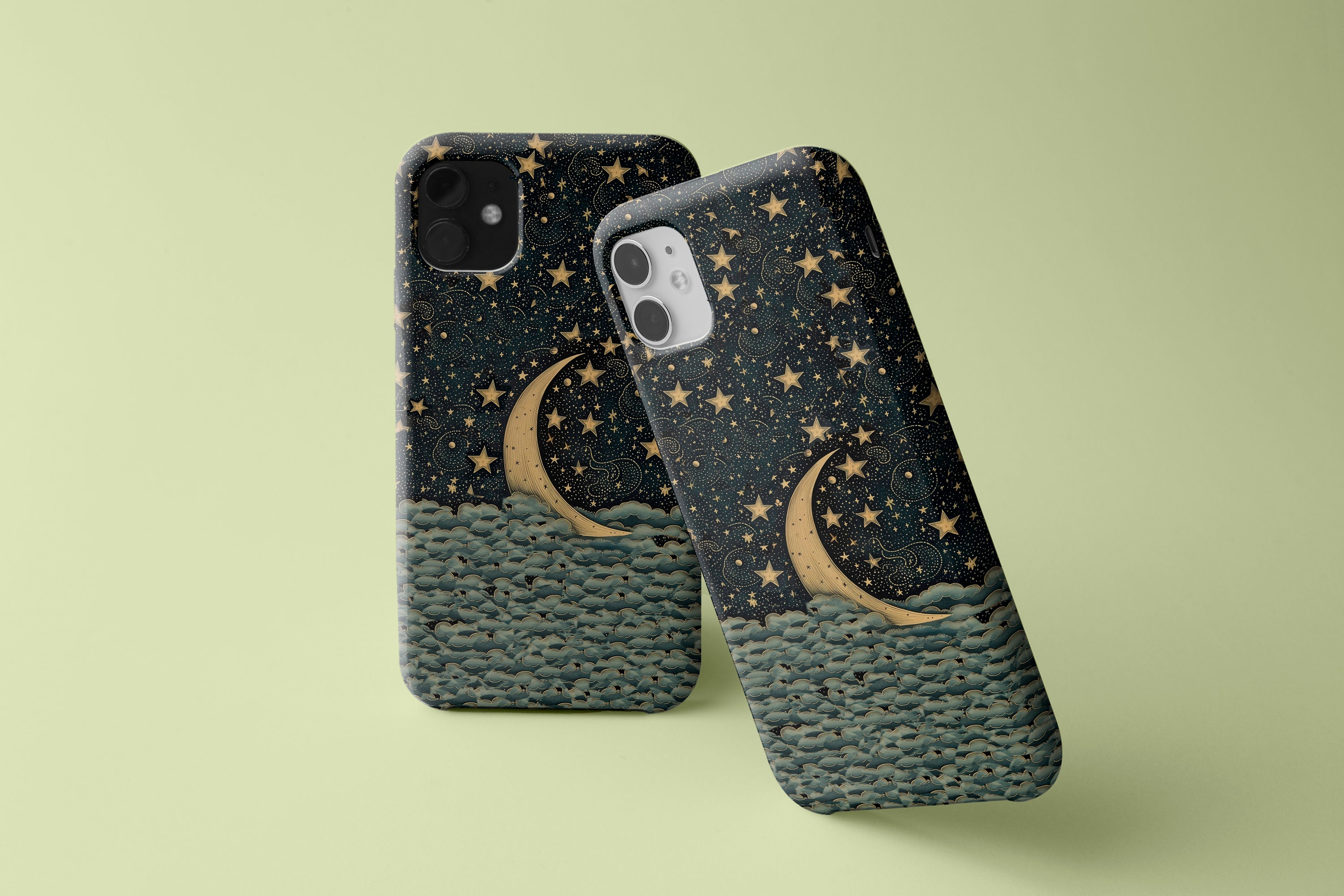 Moon and Stars Magical Phone Case Available for iPhone 15, 14, 13, 12 ...