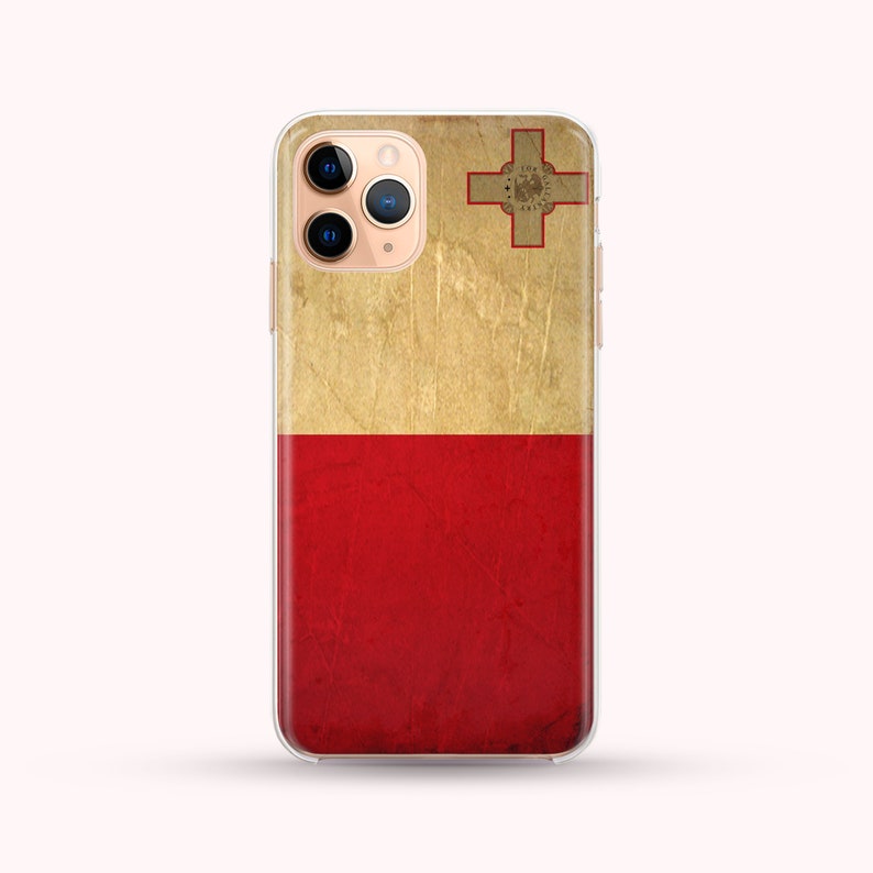 Vintage Flag Malta Phone Case Available for iPhone 16, 14, 13, 12, 11 ...