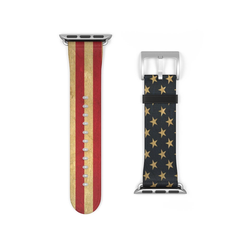 USA Flag Watch Band Apple Watch Series 1 to 5. Samsung Galaxy | Etsy