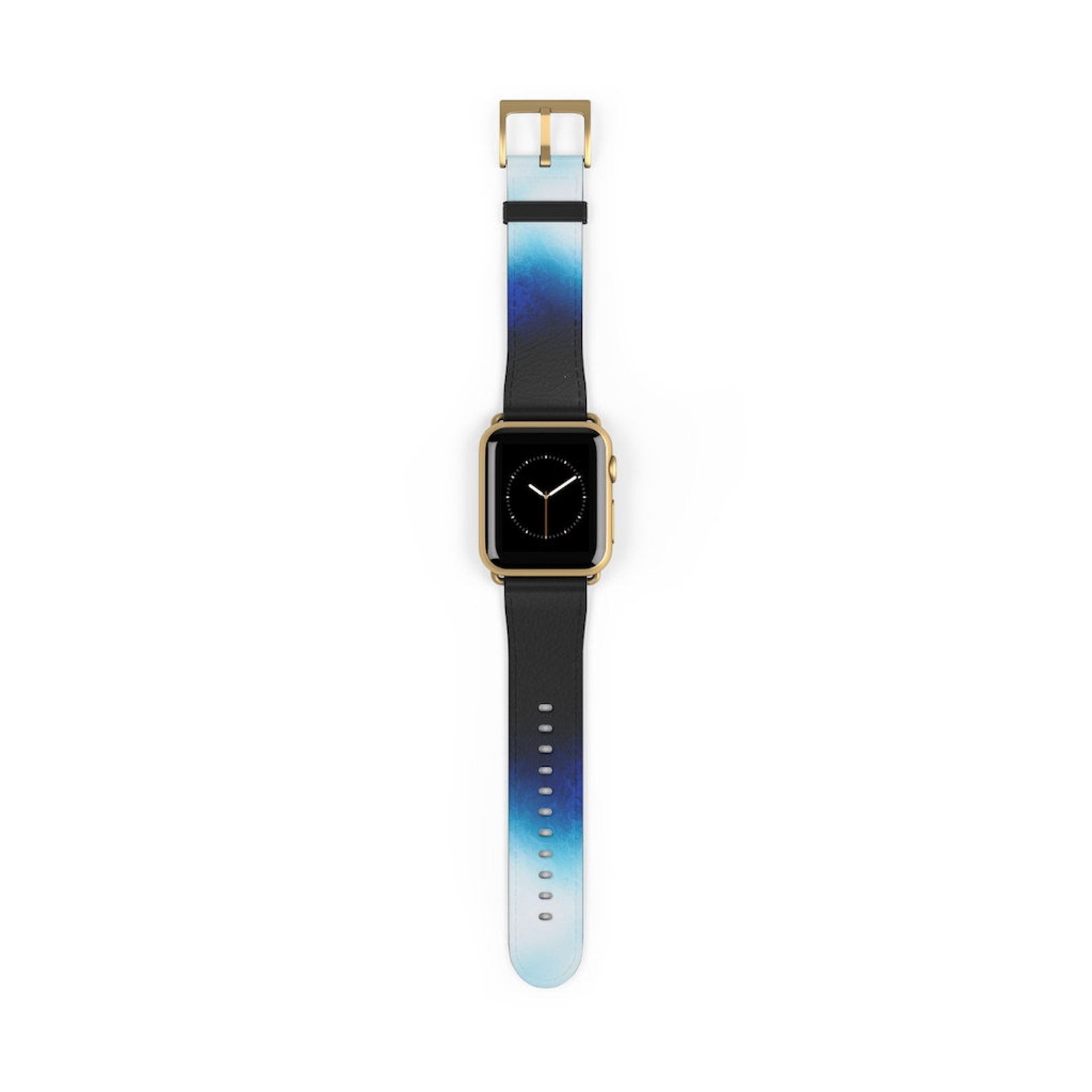 Ombre White Blue Black Watch Band Apple Watch Series 1 to 5.samsung ...