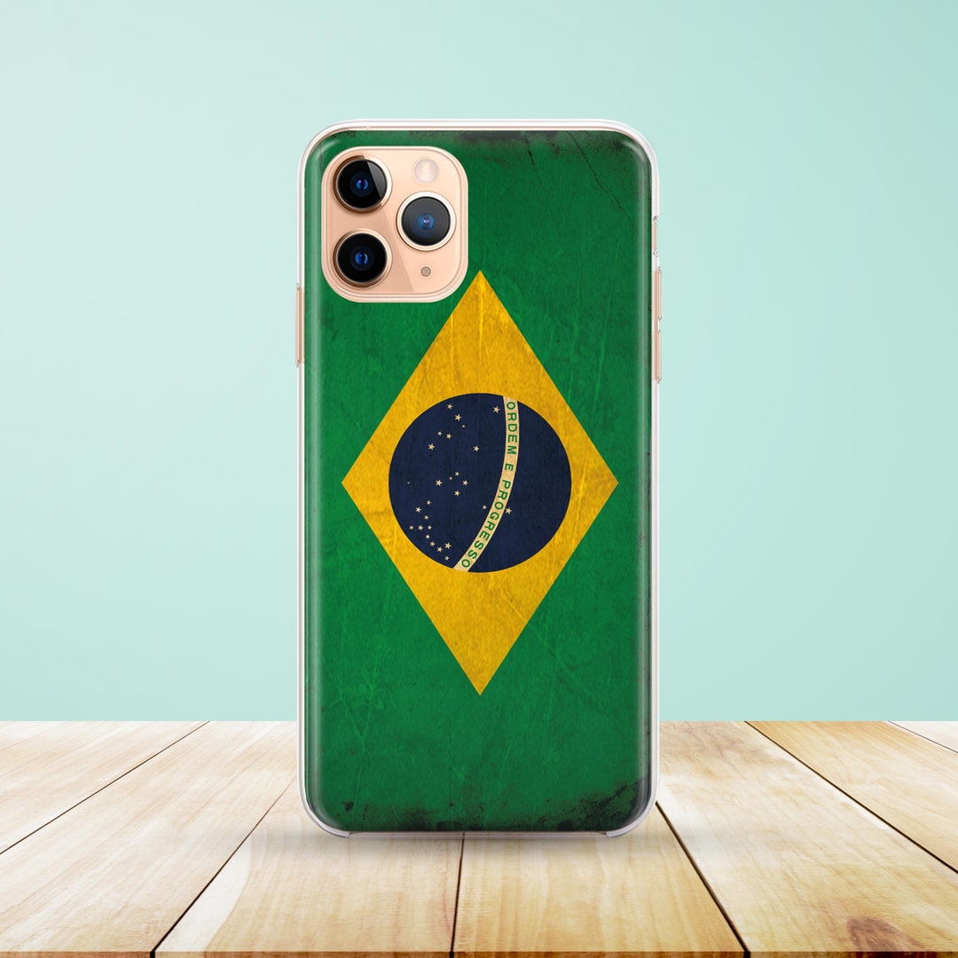 Vintage Flag Brazil Phone Case Available for iPhone 16, 14, 13, 12, 11 ...