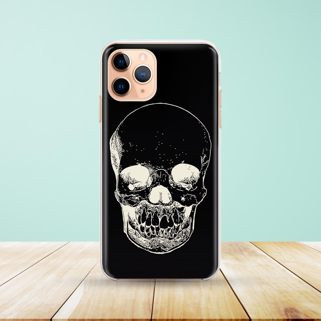 Vintage Skull Black Phone Case Available for iPhone 11, XR, XS, XS Max ...