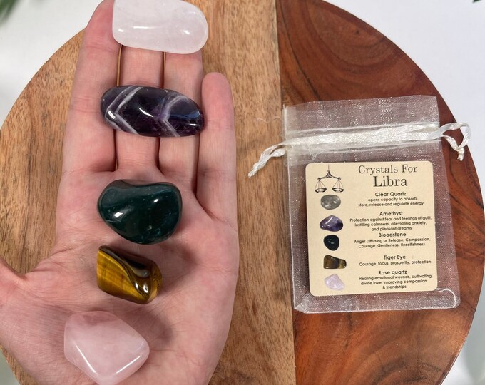 LEO Crystal Set 5x Crystals Set for LEO hematite Amethyst | Etsy