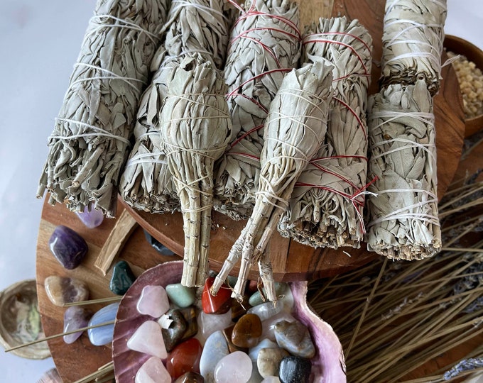 4IN White Sage 4 IN Palo Santo Wholesale Bundle Santo Wood & White Sage ...