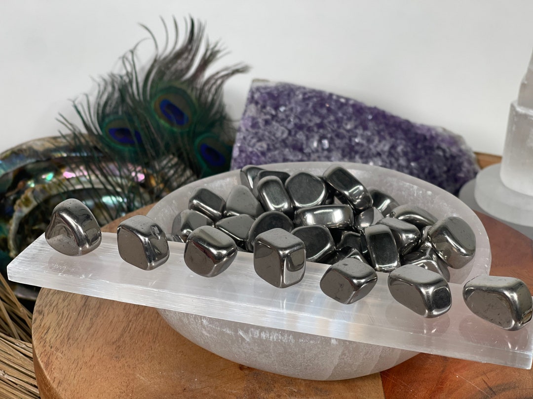Silver Hematite Tumbled Stones , Grade A Hematite - Etsy
