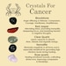 CANCER Crystal Set, 5x Crystals Set for CANCER (bloodstone, Red Jasper ...