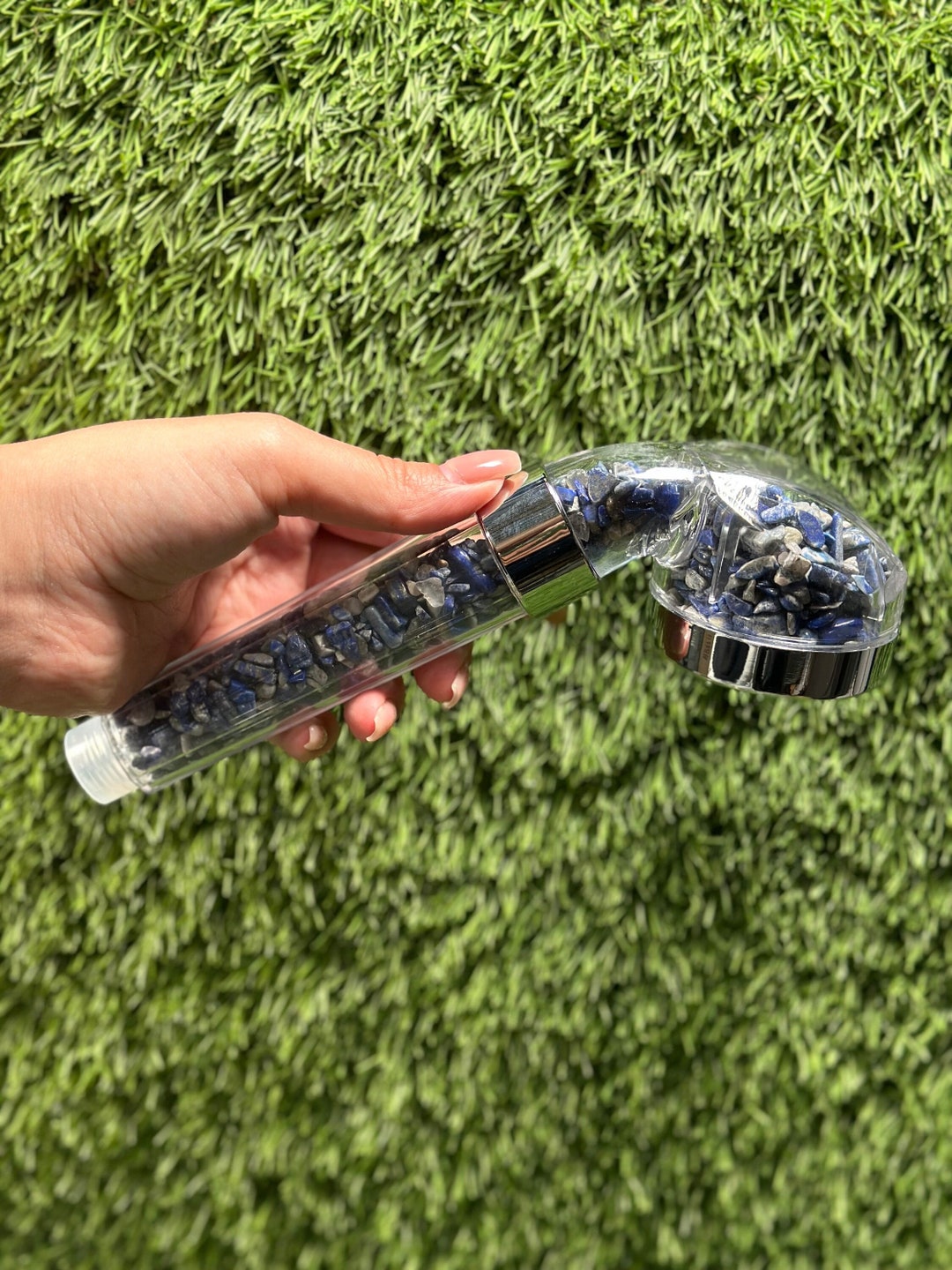 Sodalite Crystal Shower Head / High-pressure Handheld Shower Head ...