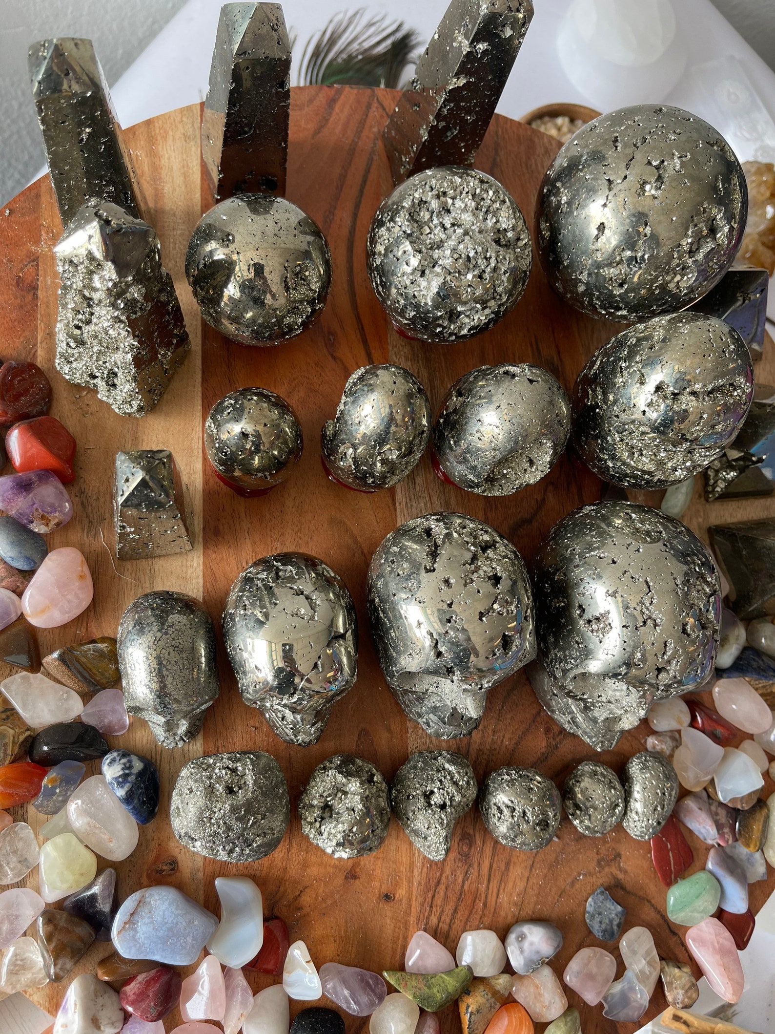 PYRITE STONE From Peru, Pyrite Skull , Pyrite Egg , Pyrite Sphere ...