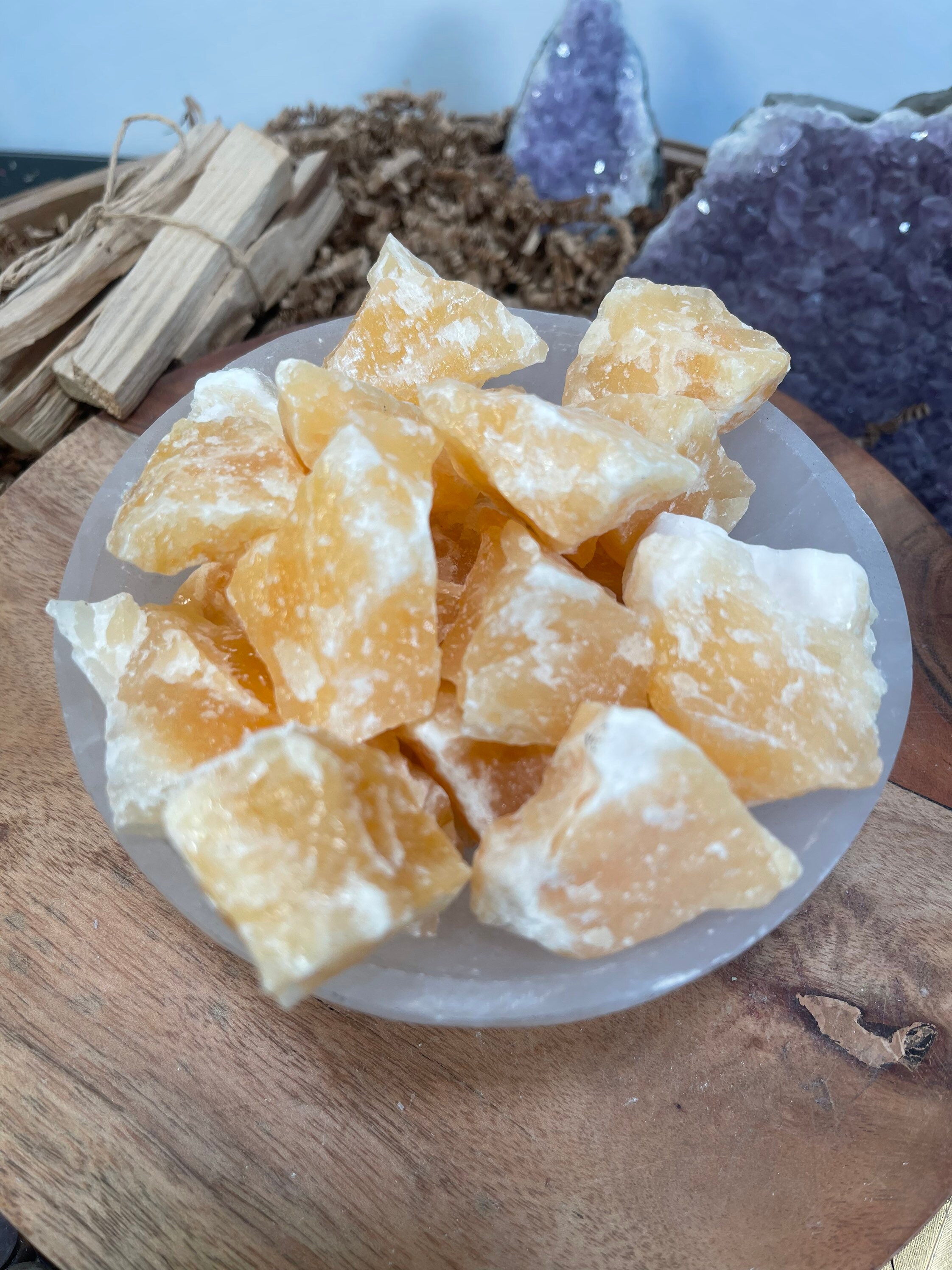 ROUGH ORANGE CALCITE Premium Grade... Raw Orange Calcite | Etsy