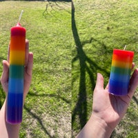 Rainbow Candle - Etsy