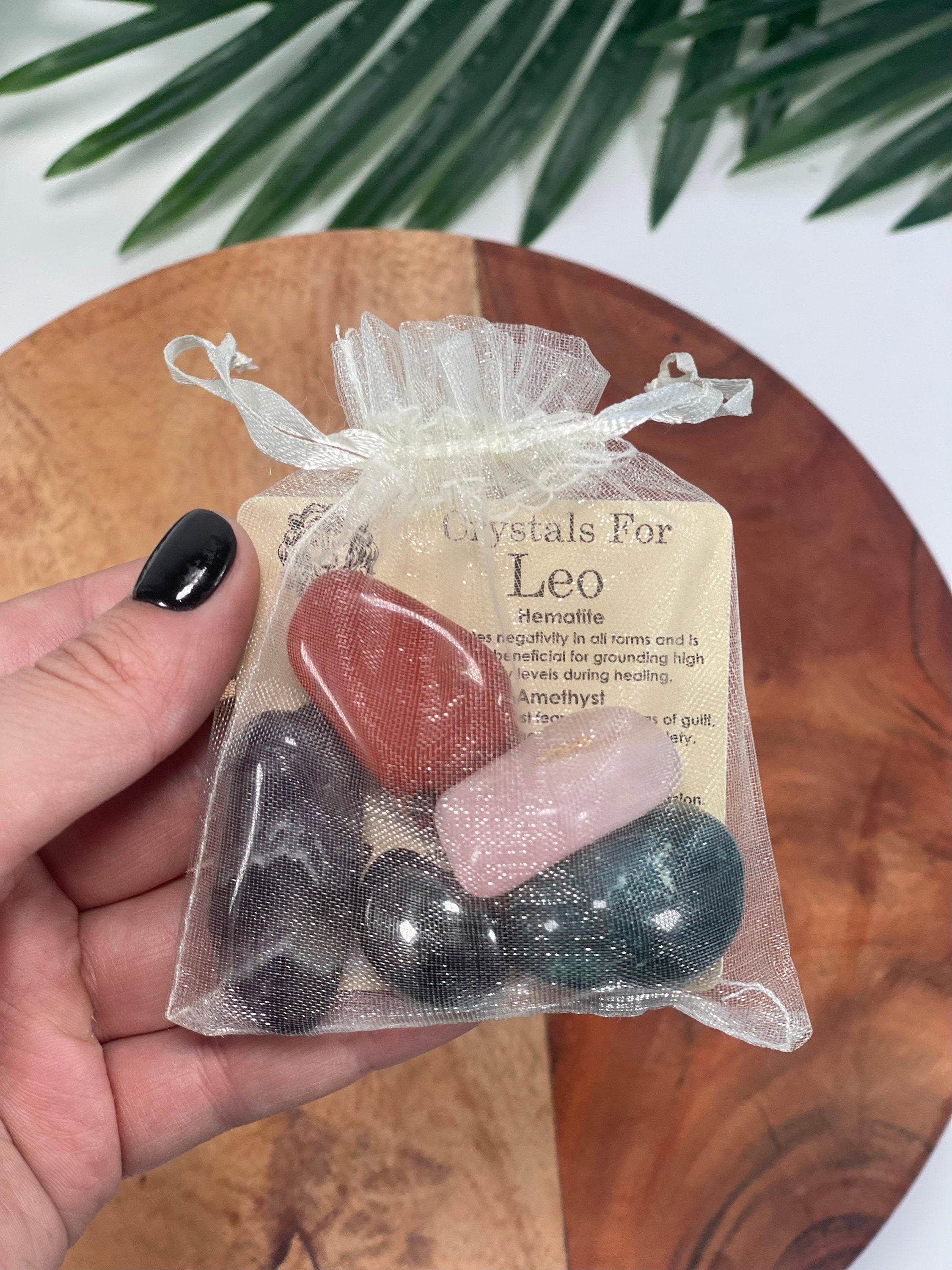 LEO Crystal Set 5x Crystals Set for LEO hematite Amethyst - Etsy