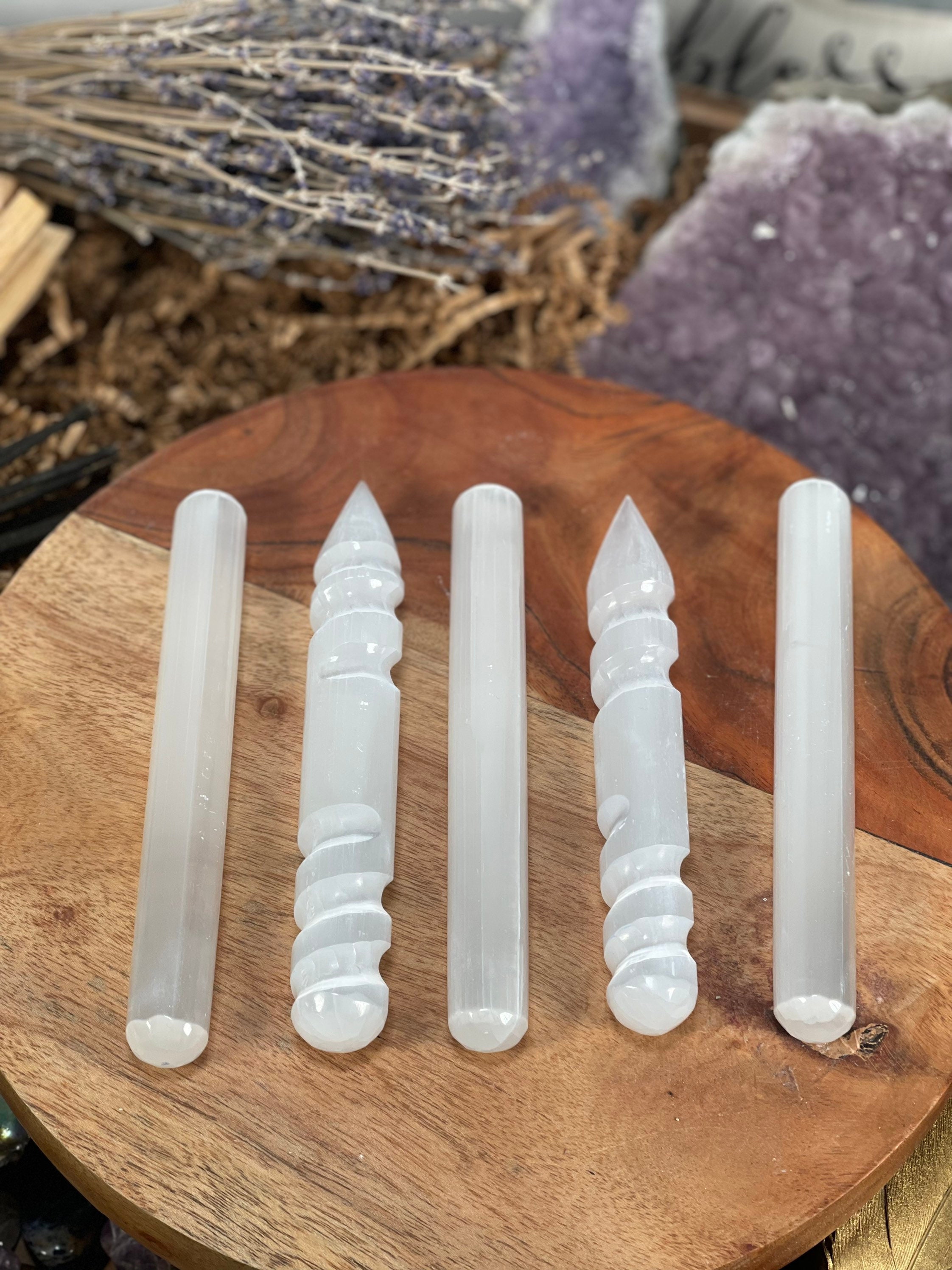 Selenite Wands / Selenite Twisted / Spiral Wand /WHOLESALE Selenite ...
