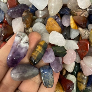 Assorted Tumbled Stones 0.5 in and 1 in BIG From 2oz Wholesale Bulk Lot ...