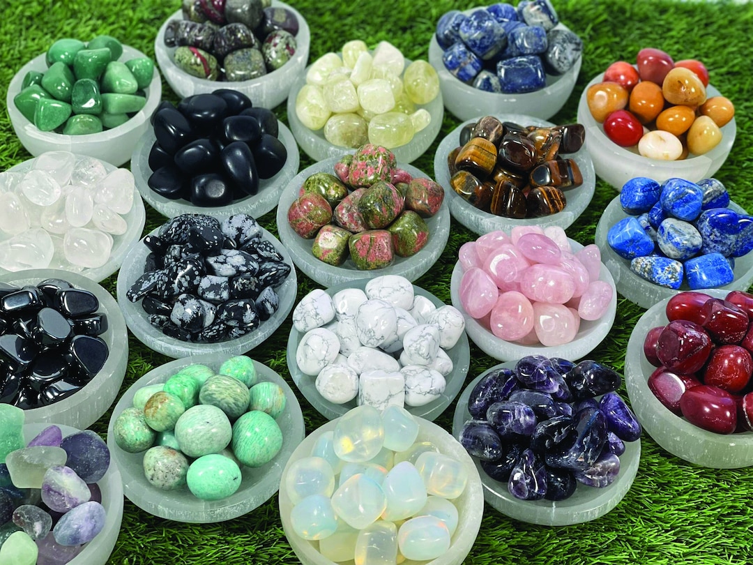 Authentic Tumbled Crystal / Tumbled Stone/clear Quartz/amethyst/rose ...