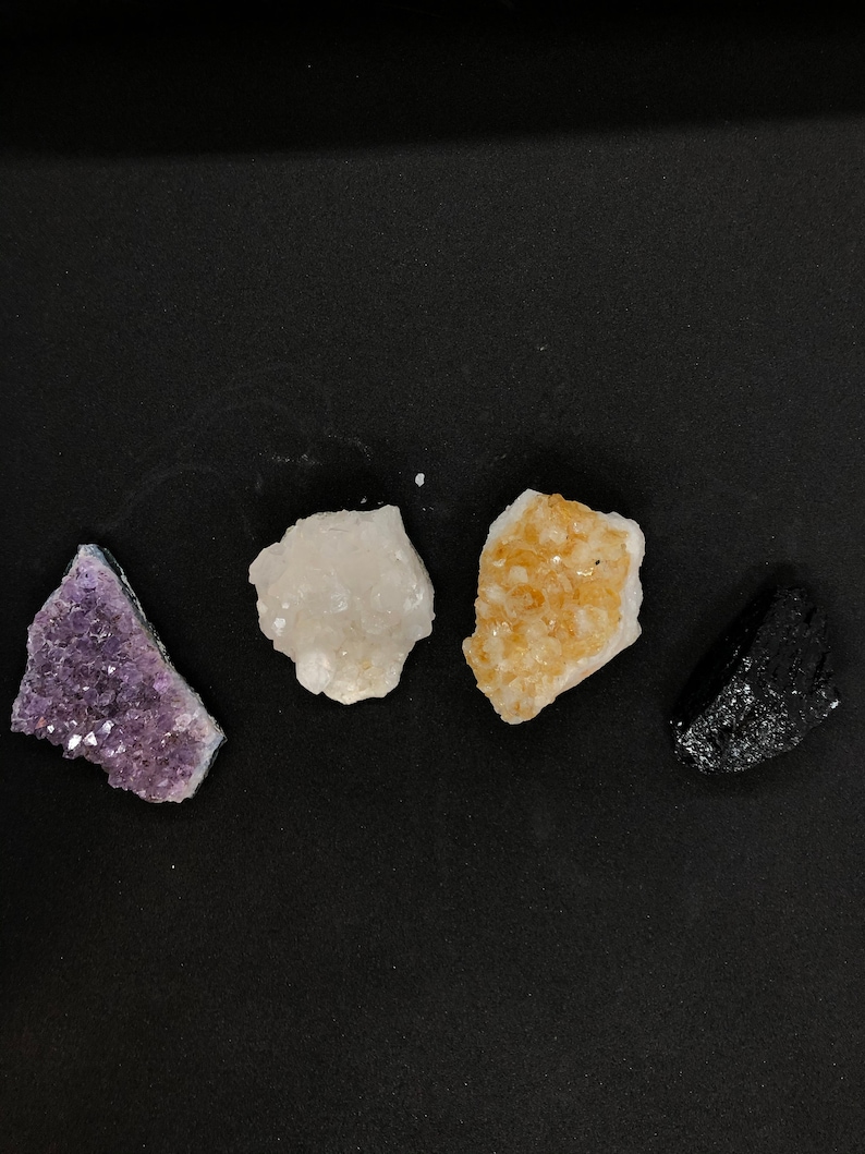 Natural Rocks Bundle citrine Crystal Amethyst Tourmaline - Etsy