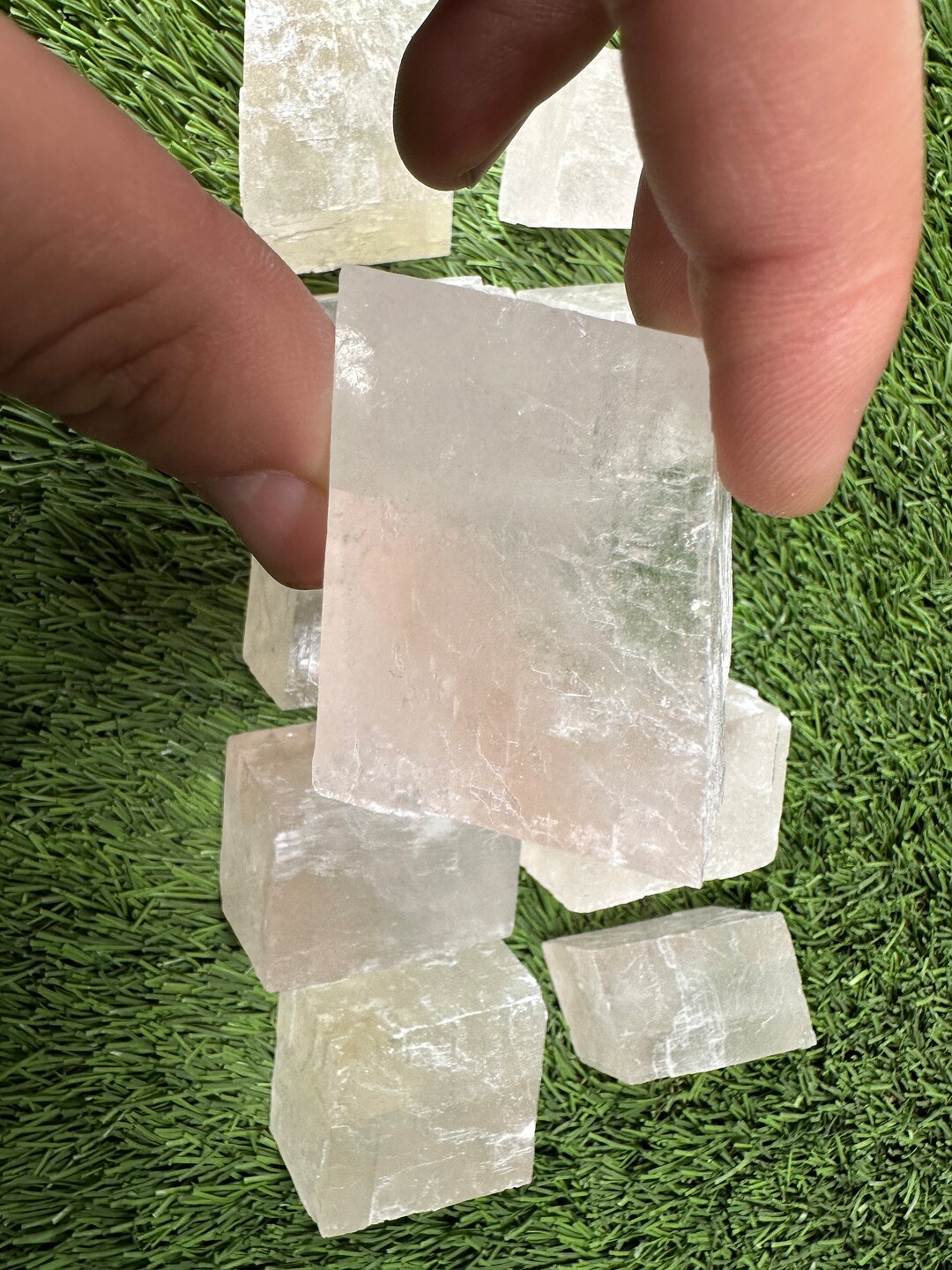 Pink Optical Calcite Polished Crystal, Pink Ice Calcite, Beautiful ...