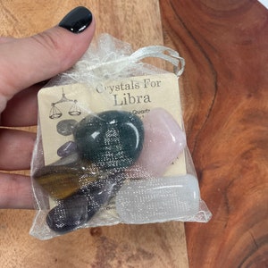 LIBRA Crystal Set, 5x Crystals Set for LIBRA (clear Quartz, Amethyst ...