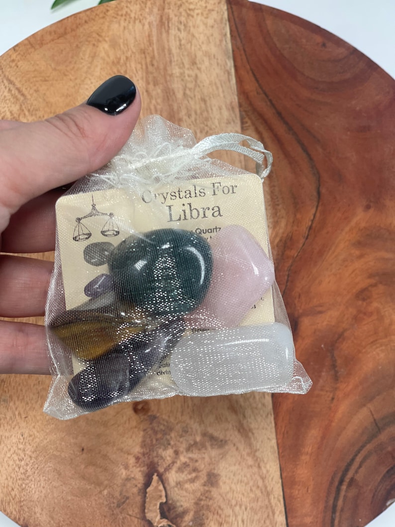 LIBRA Crystal Set 5x Crystals Set for LIBRA clear Quartz - Etsy