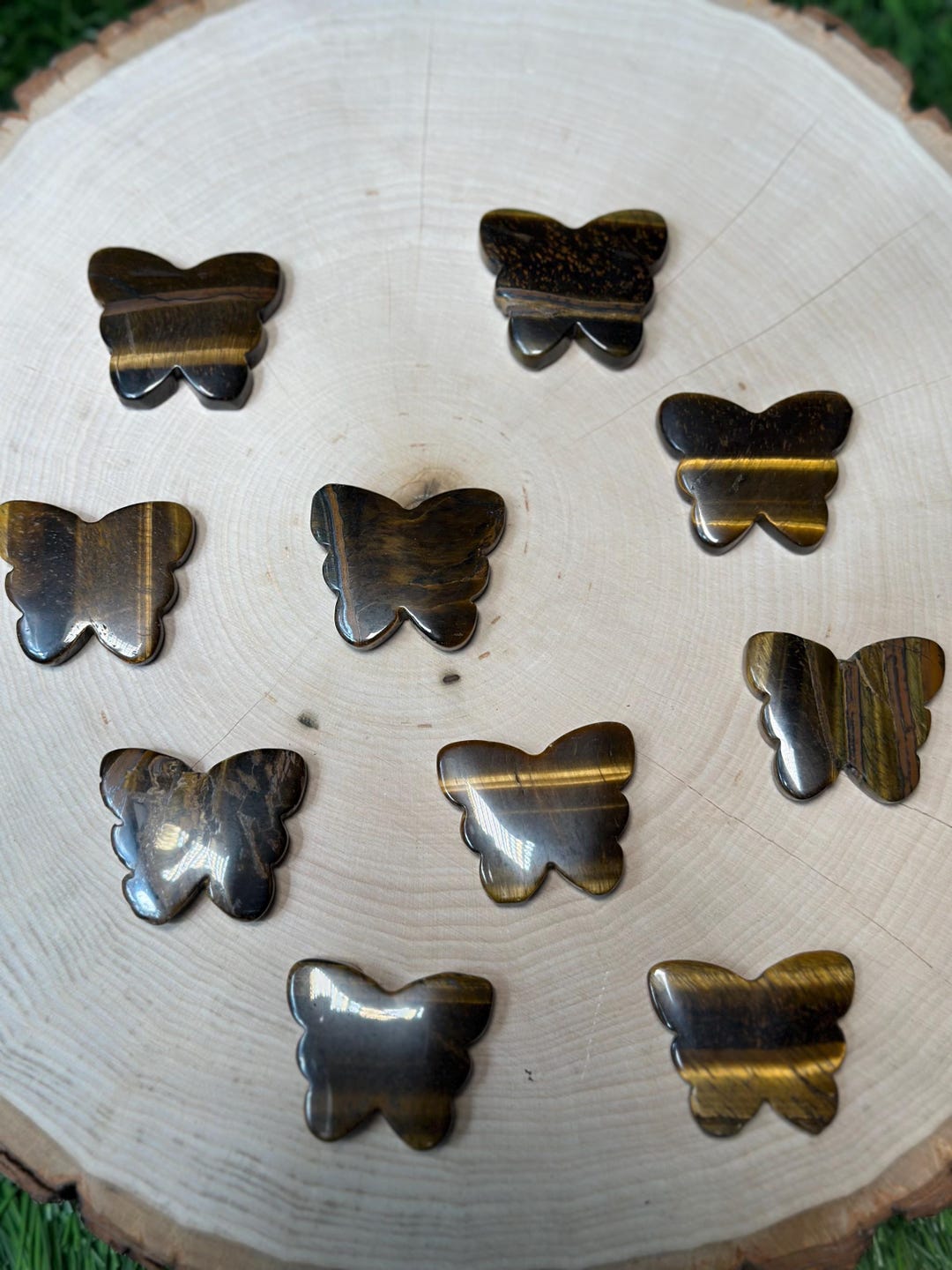 Tiger Eye BUTTERFLY Carved Gemstone 1.25 Inch BUTTERFLY Premium Grade ...