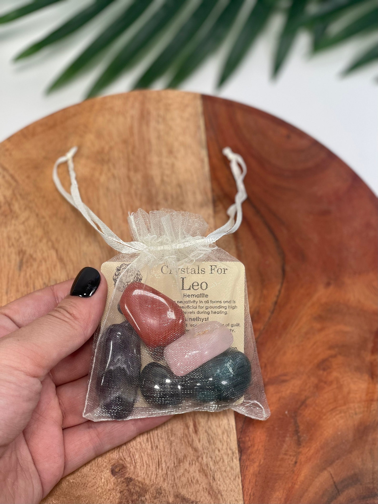 LEO Crystal Set, 5x Crystals Set for LEO hematite, Amethyst, Bloodstone ...