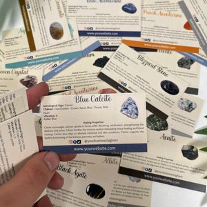 Set of 300 PRINTED Gemstone Cards, Crystal Cards, Printed, Physical ...