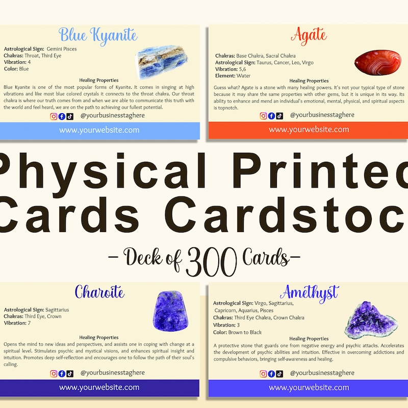 Printable Crystal Cards - Etsy