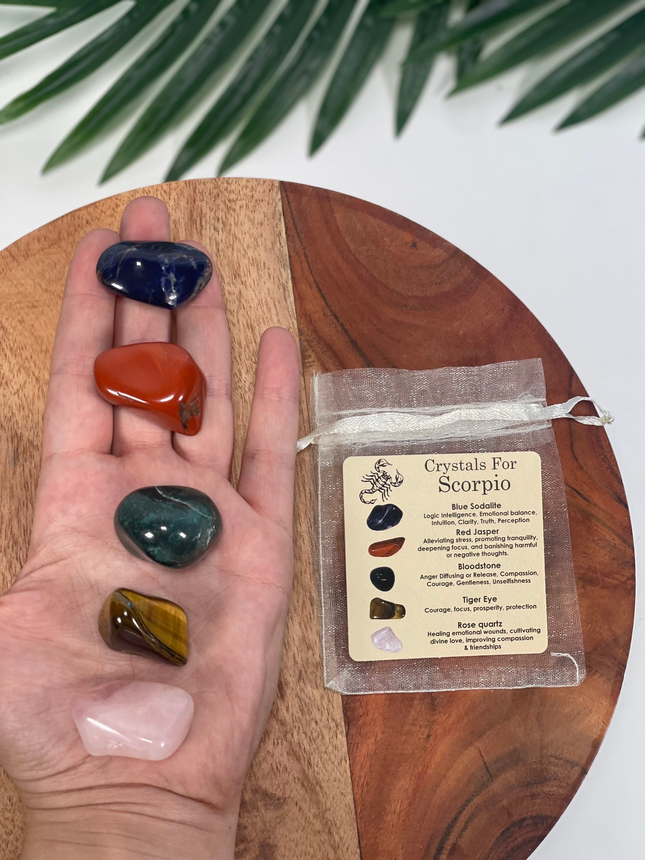 SCORPIO Crystal Set 5x Crystals Set for SCORPIO blue - Etsy