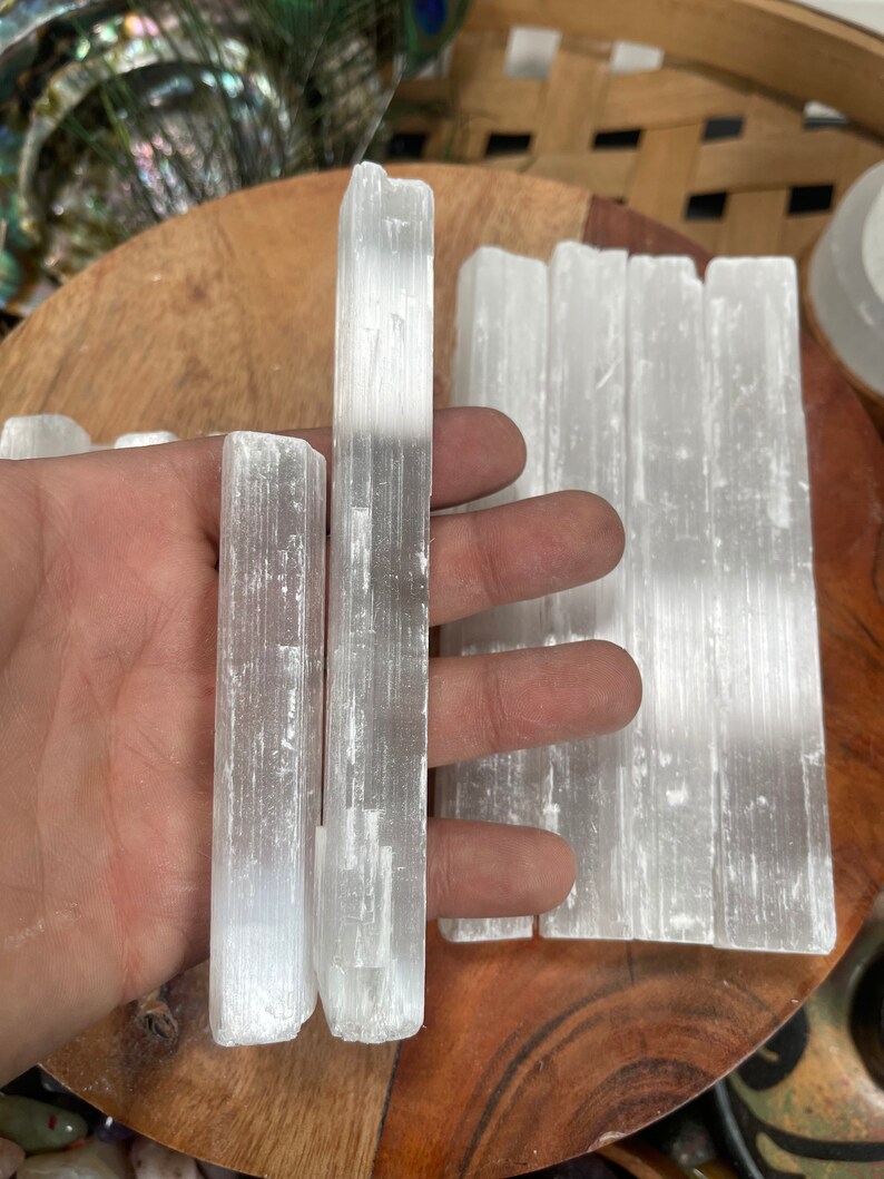 WHOLESALE Selenite Wands 4 Inch 6inch Raw Selenite - Etsy