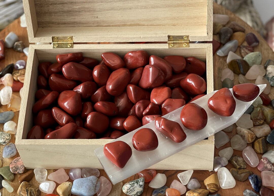 Red Jasper Tumbled Stones - Bulk Large Natural Tumbled Polished ...
