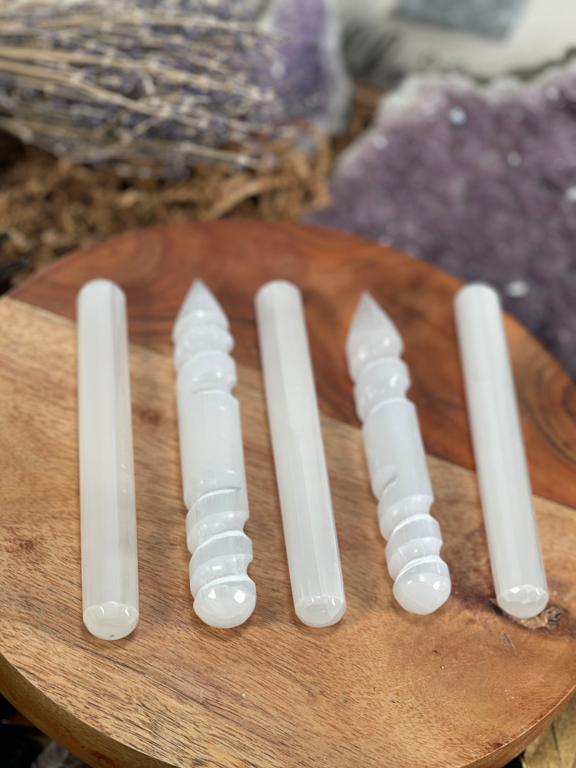 Selenite Wands / Selenite Twisted / Spiral Wand /WHOLESALE Selenite ...