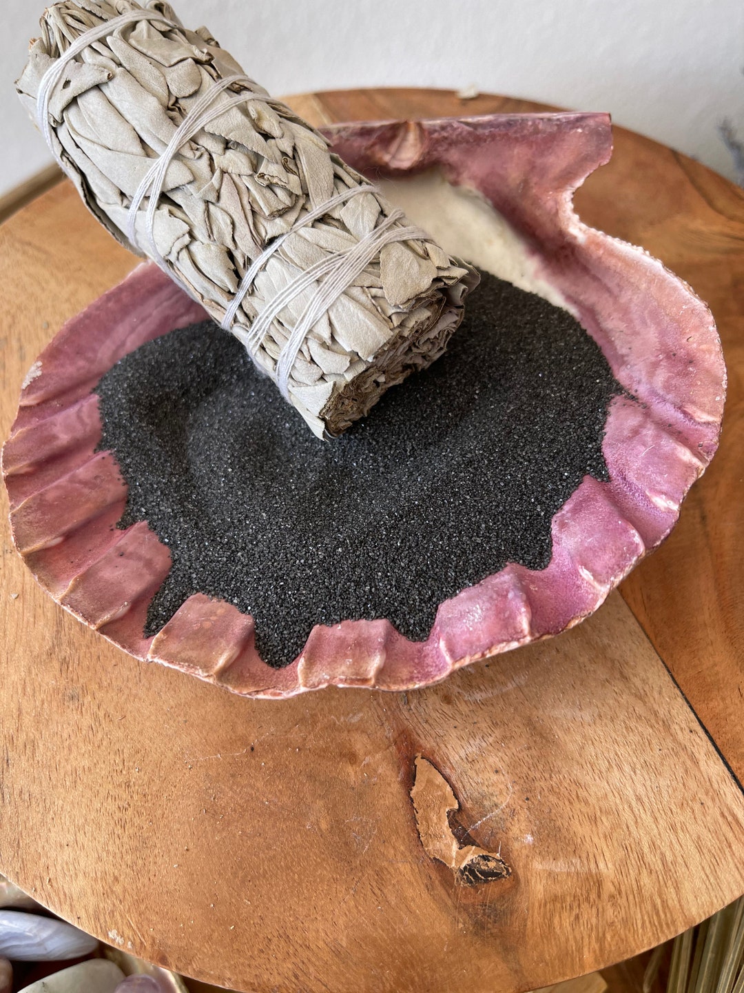 Black Sand - White Sand for Incense, Sage, Palo Santo, Resin in Burner ...