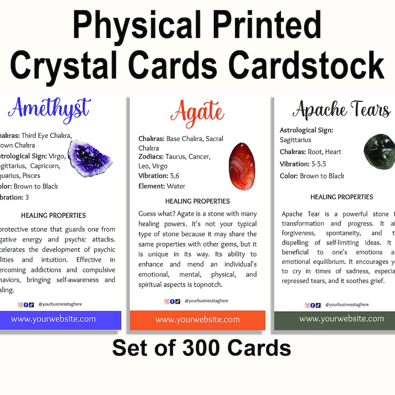 Crystal Meaning Card Pack - Etsy