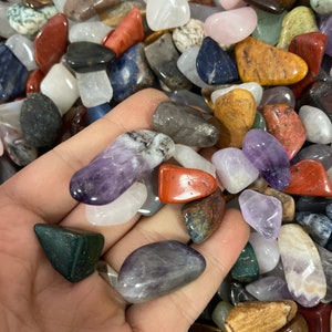 Assorted Tumbled Stones 0.5 in and 1 in BIG From 2oz Wholesale Bulk Lot ...