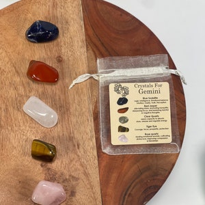 GEMINI Crystal Set, 5x Crystals Set for GEMINI( Blue Sodalite, Red ...