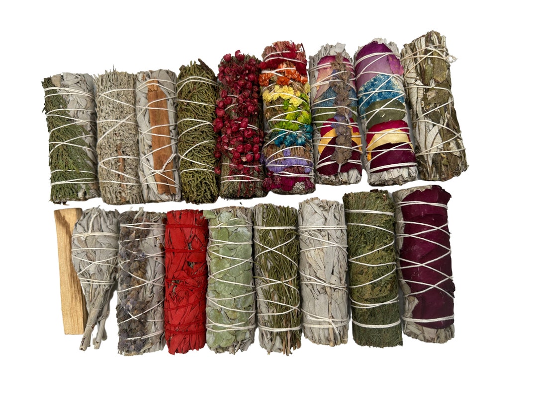 Sage Variety Pack, Smudging Bundle Set, SAGE BUNDLE 18 PCS, 18 Pack ...