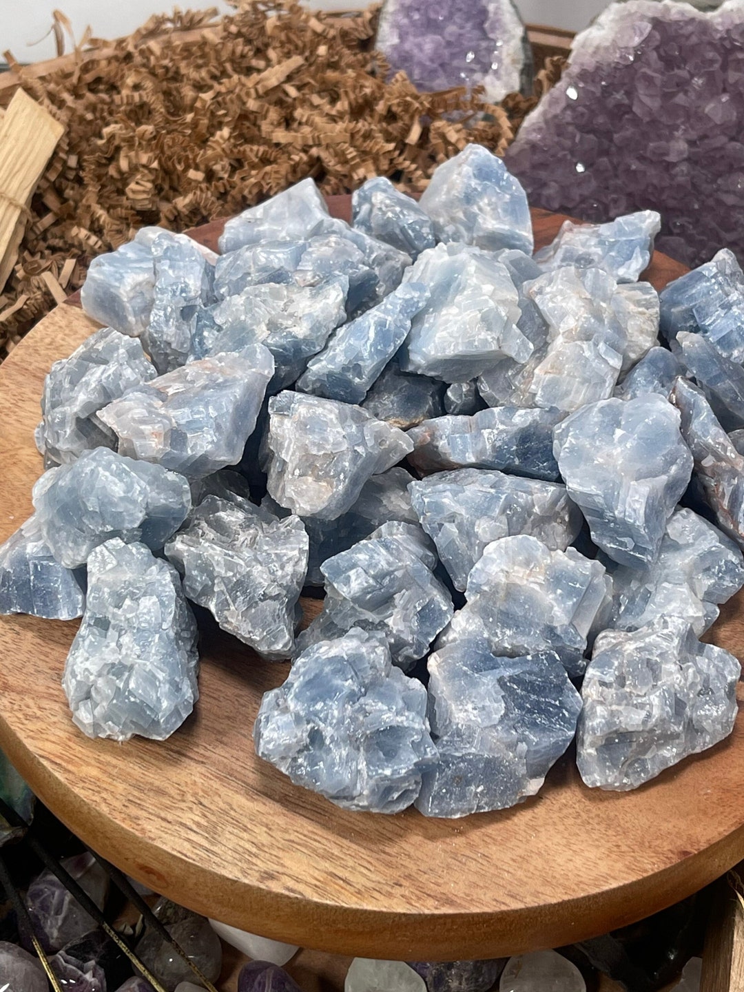 ROUGH BLUE CALCITE Premium Grade... Raw Blue Calcite Premium Grade - Etsy