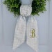 Spring Green Stripe Monogram Wreath Sash for Front Door, Personalized ...
