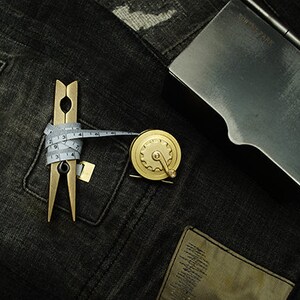 Vintage Industrial Brass Tape Measure - Etsy