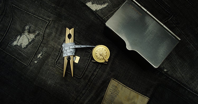 Vintage Industrial Brass Tape Measure - Etsy