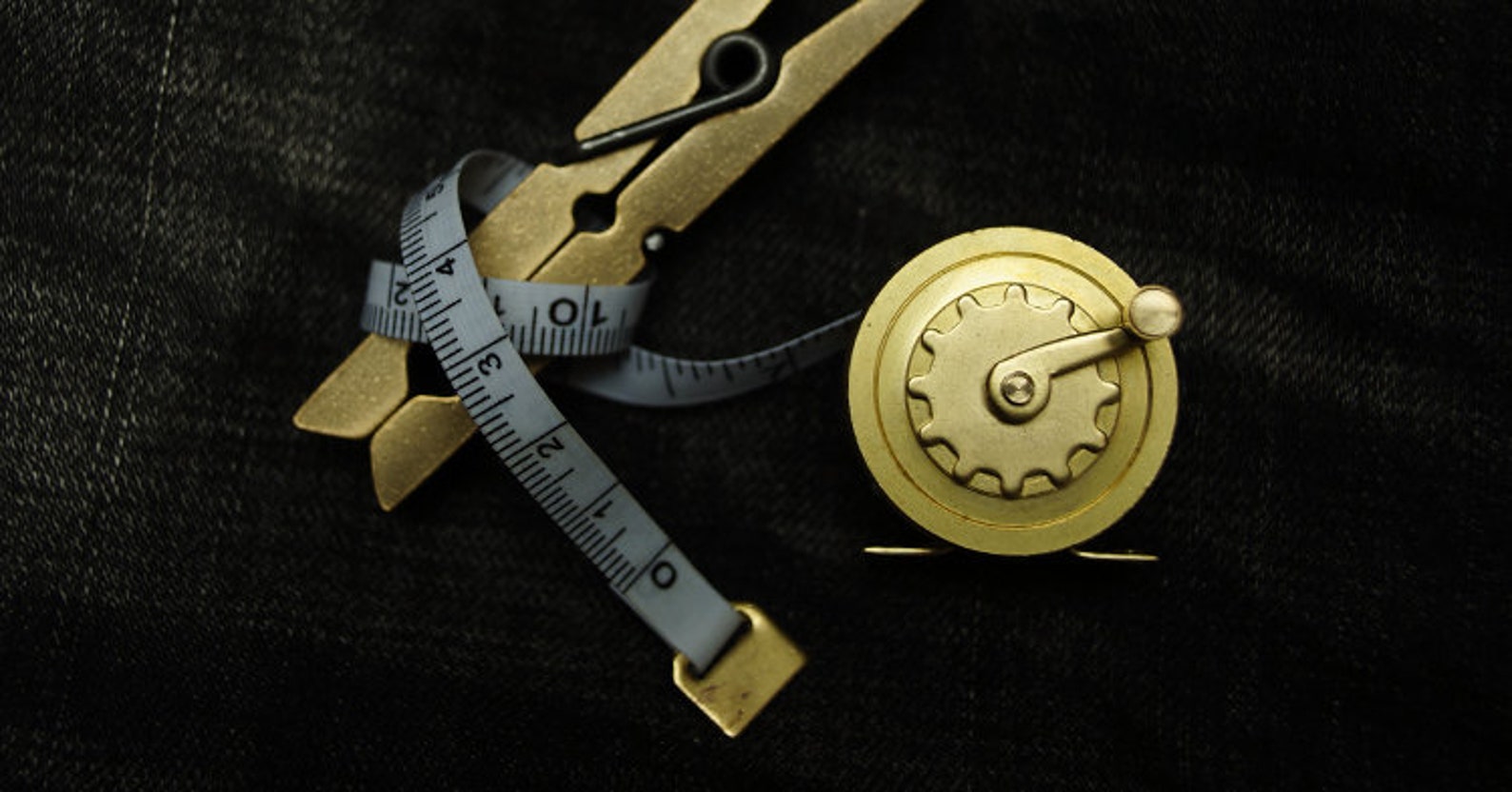 Vintage Industrial Brass Tape Measure - Etsy