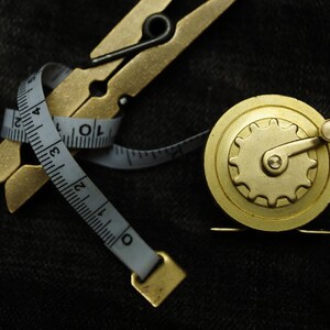 Vintage Industrial Brass Tape Measure - Etsy