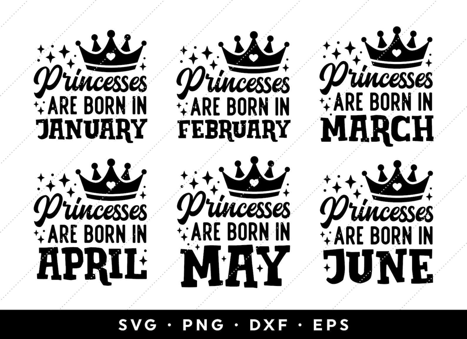 Birthday SVG Bundle, Princesses Are Born in SVG Bundle, Birthday ...