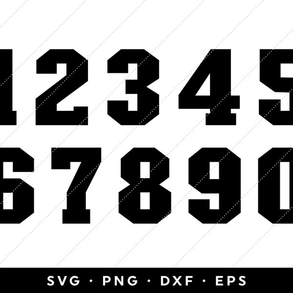 Numbers Fonts Dxf - Etsy