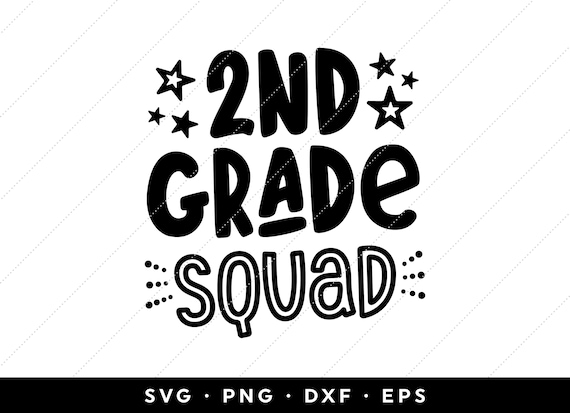 2nd Grade Squad SVG Second Grade Squad SVG Back to School - Etsy