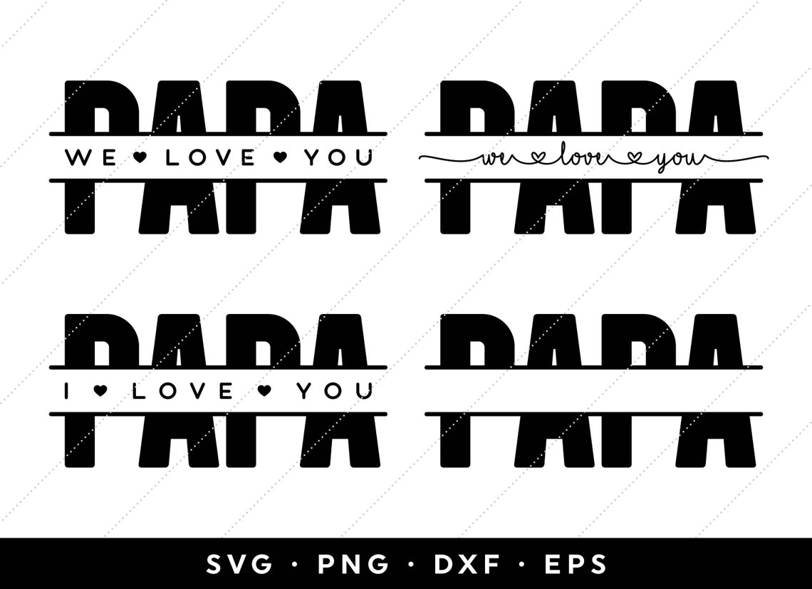 Split Papa SVG Bundle Papa Split Monogram SVG Papa Monogram - Etsy