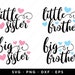 Big Little Sister Brother SVG, Bro Sis SVG Bundle, New Baby Onesie Svg ...