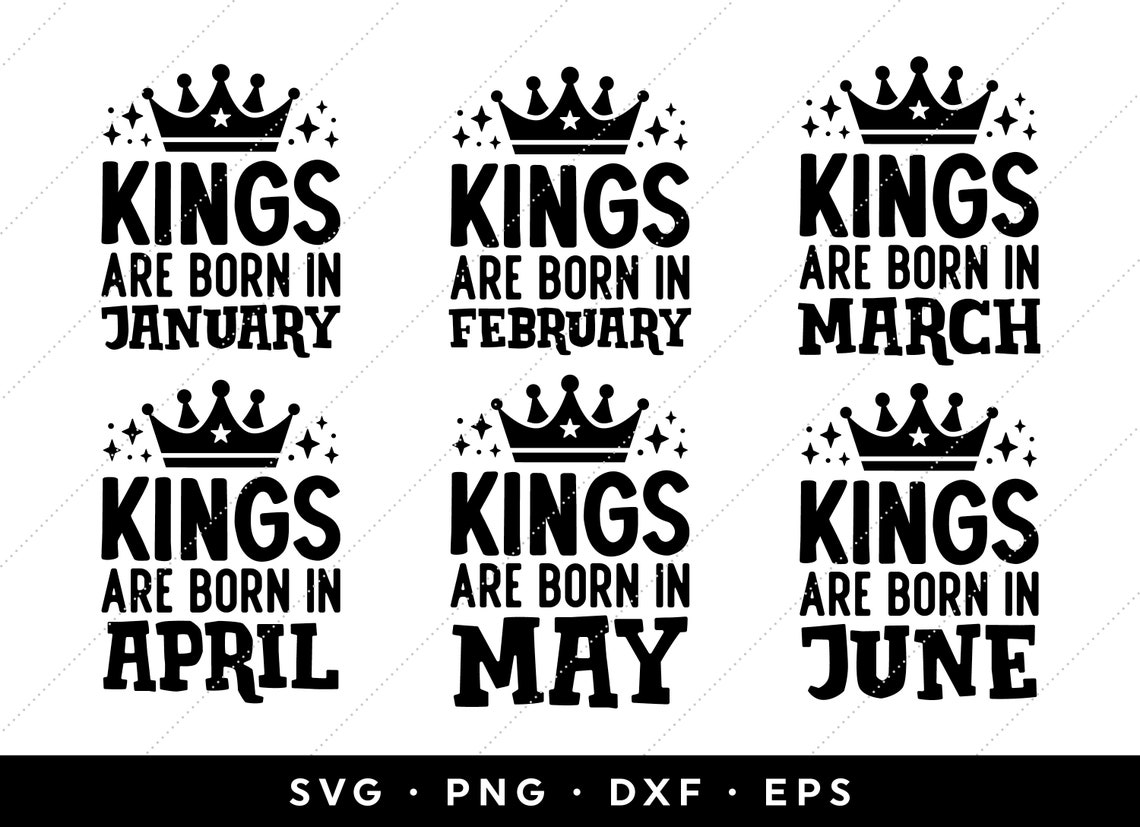 Birthday King SVG Bundle Kings Are Born in SVG Bundle - Etsy