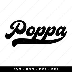 Retro Poppa SVG, Fathers Day SVG, Vintage Font SVG, New Poppa Svg ...