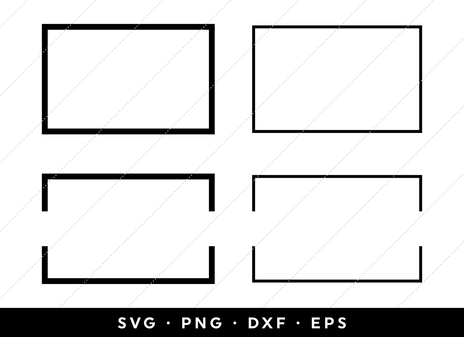 Rectangle Frame Bundle SVG Outline Frame SVG Geometric Frame - Etsy